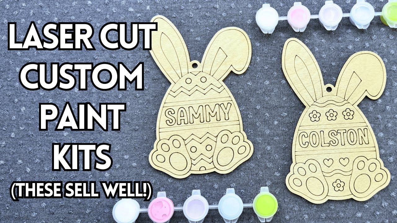 Laser Engraved and Scored Kids Easter Paint Kits | Thunder Bolt 30W ...