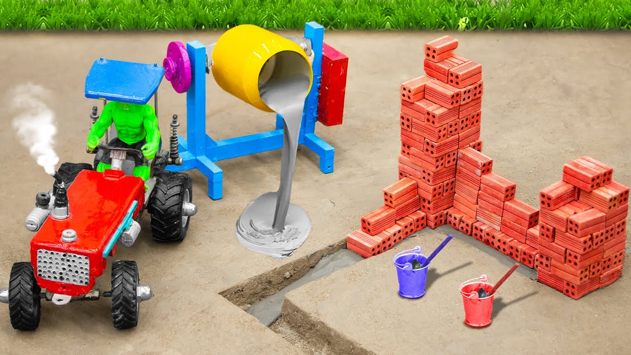 Diy How to make mini Animals Barn contruction #3 | diy mini tractor ...