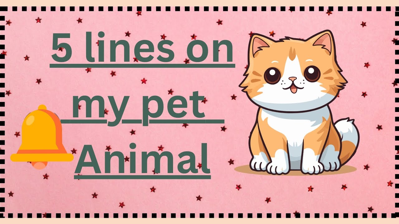 My pet animal for class 1 and 2 - YouTube