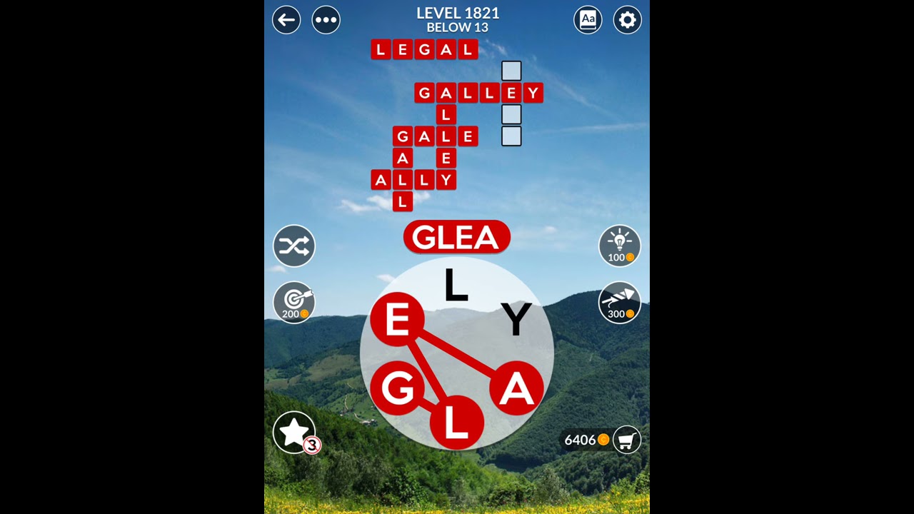 Wordscapes Level 1821 Answers - YouTube