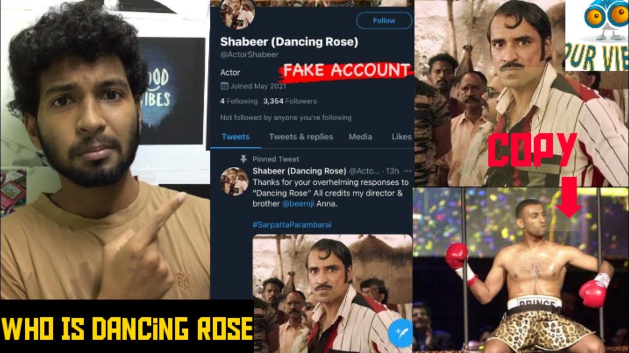 Real Dancing Rose Real Life In Tamil | Shabeer Kallarakkal Sarpatta ...