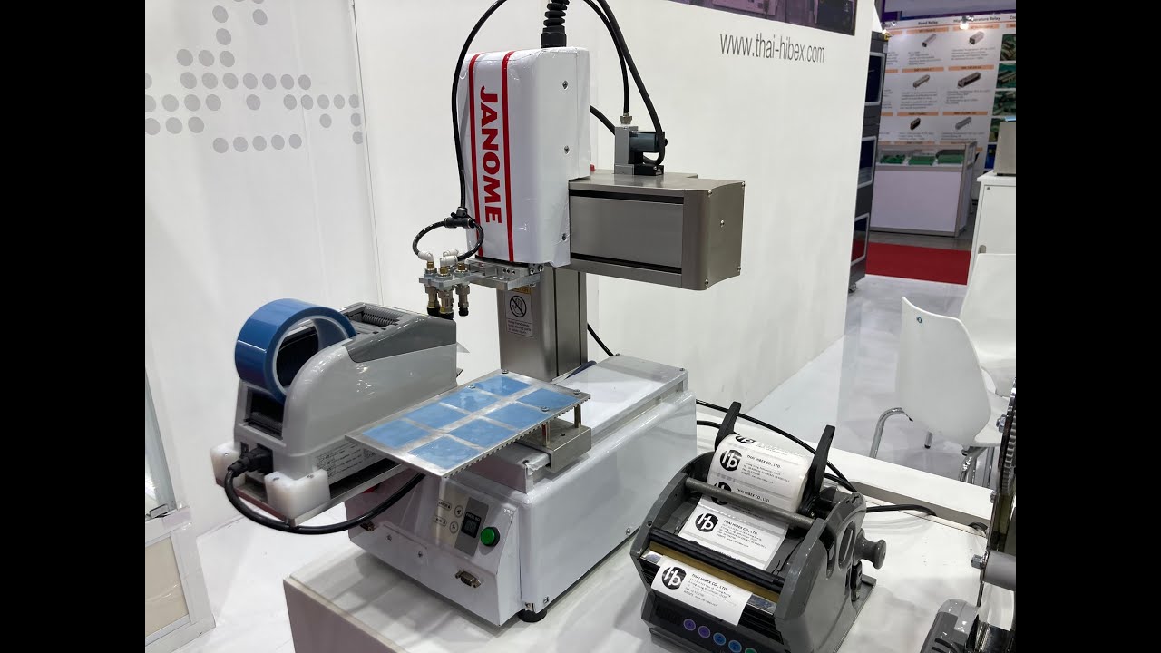 Automated tape cutting, YAESU Tape Dispenser integrated with JANOME ...