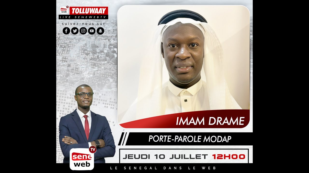 Imam Dramé, Porte-parole de MODAP est l’invité de l’émission Tolluwaay - YouTube