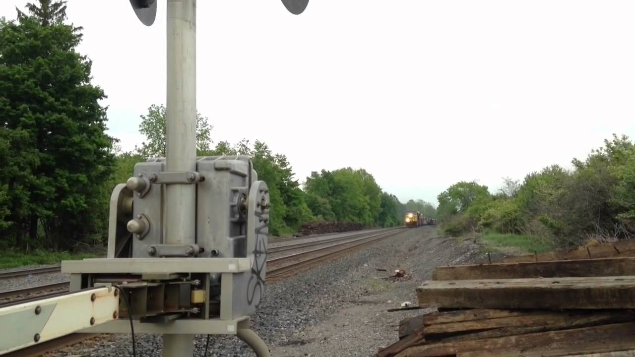 Rail America 3821 + CSX 3207 + NYC 1066 + CSX scale test car - YouTube