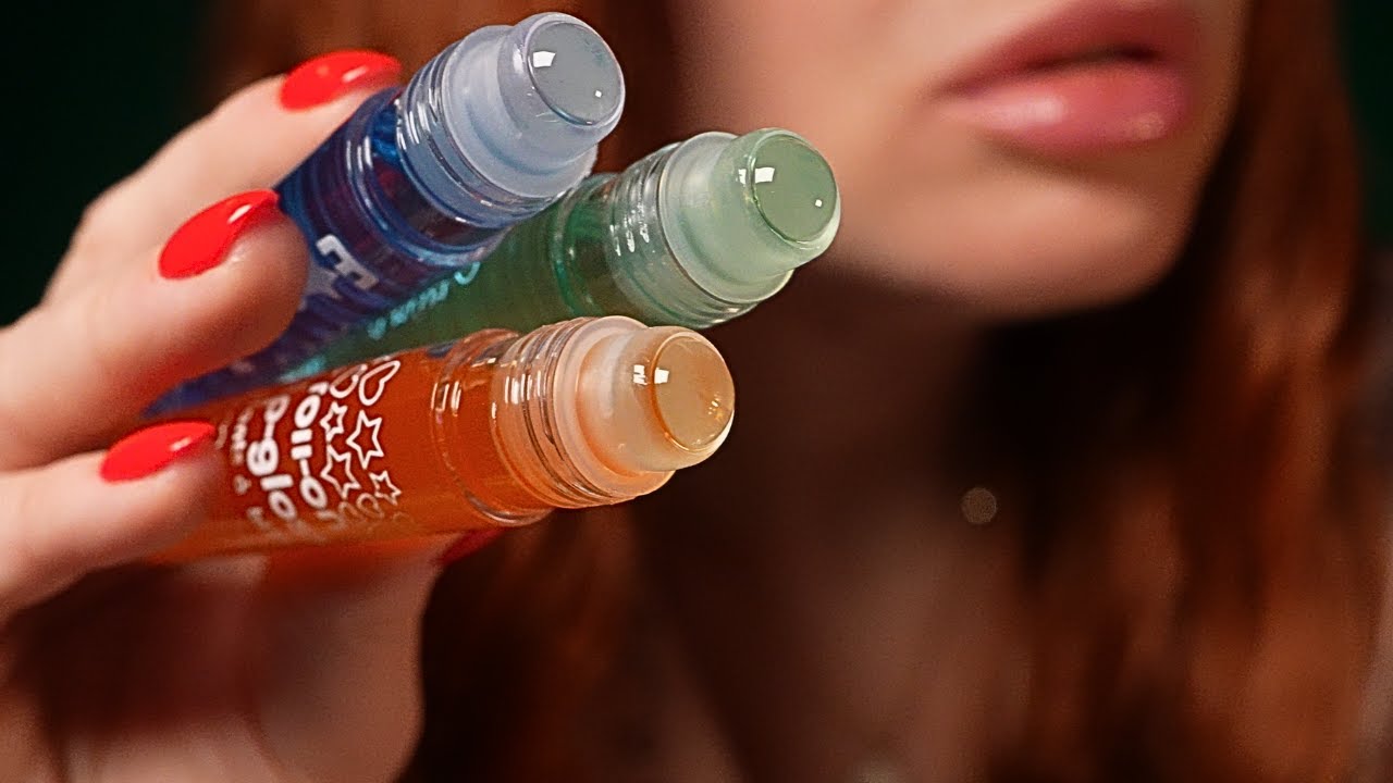 💋 LIP OIL ROLL ON 💋 MOUTH SOUNDS 💦 ASMR 4k - YouTube