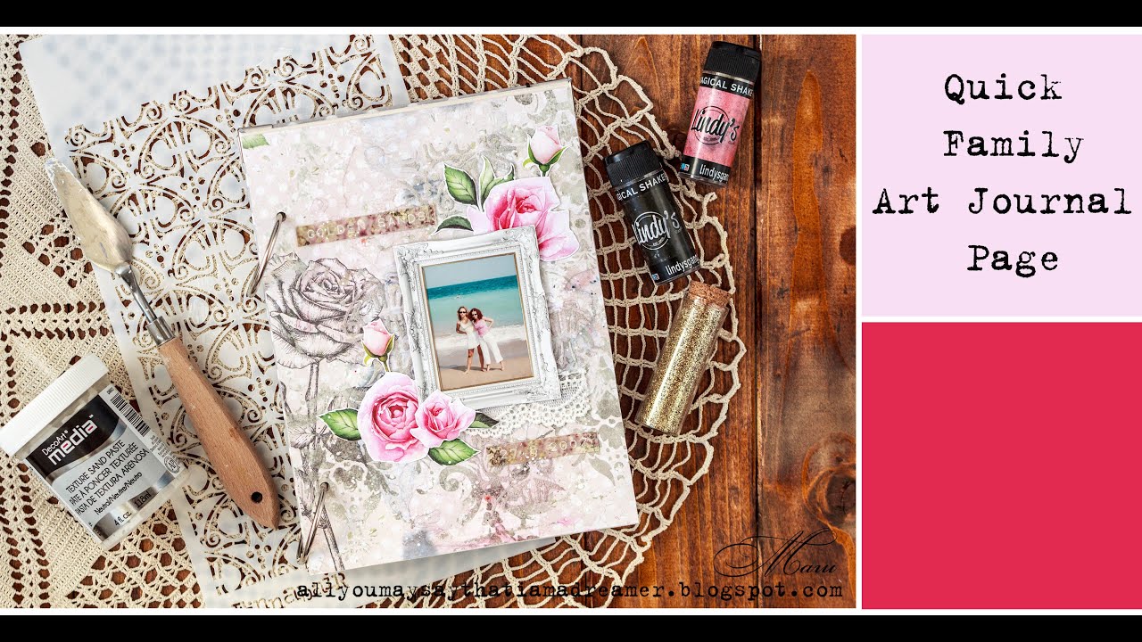 Quick Family Art Journal Page - YouTube