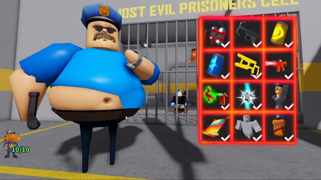 BARRY'S PRISON RUN! Use ALL ITEMS! HARD MODE (first person #obby) - YouTube