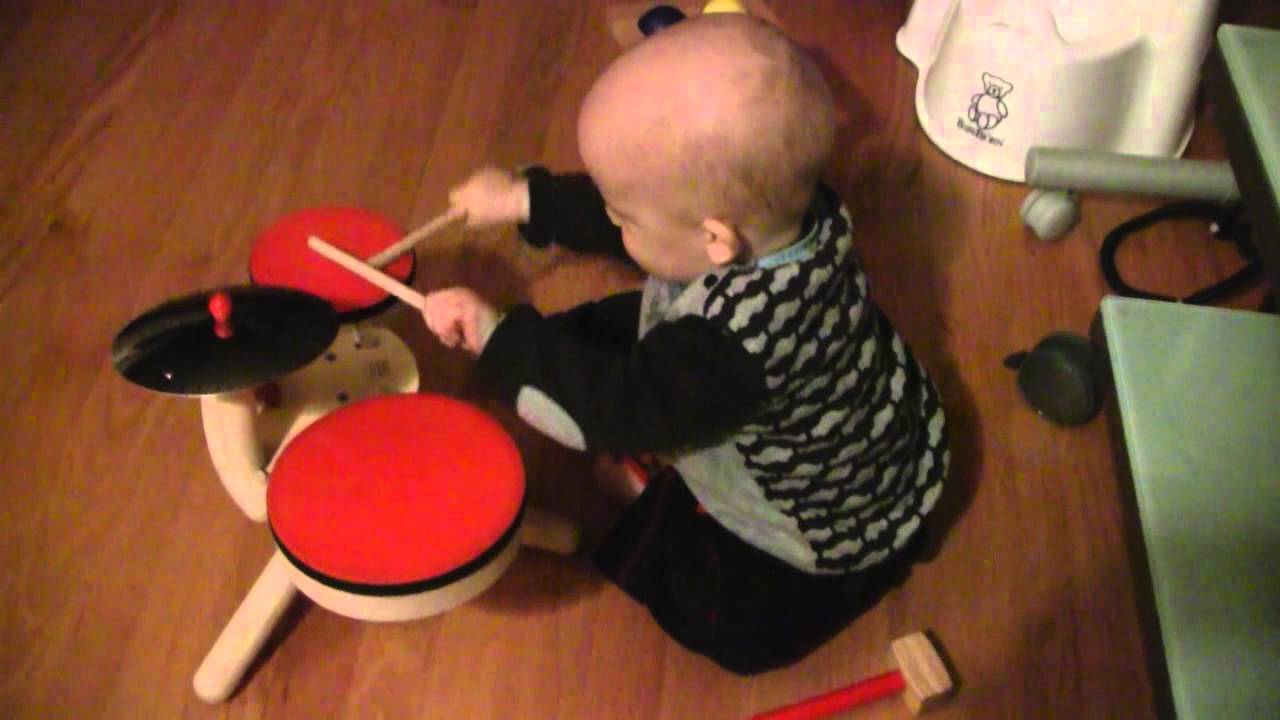 Bryce's First Drum Set - YouTube