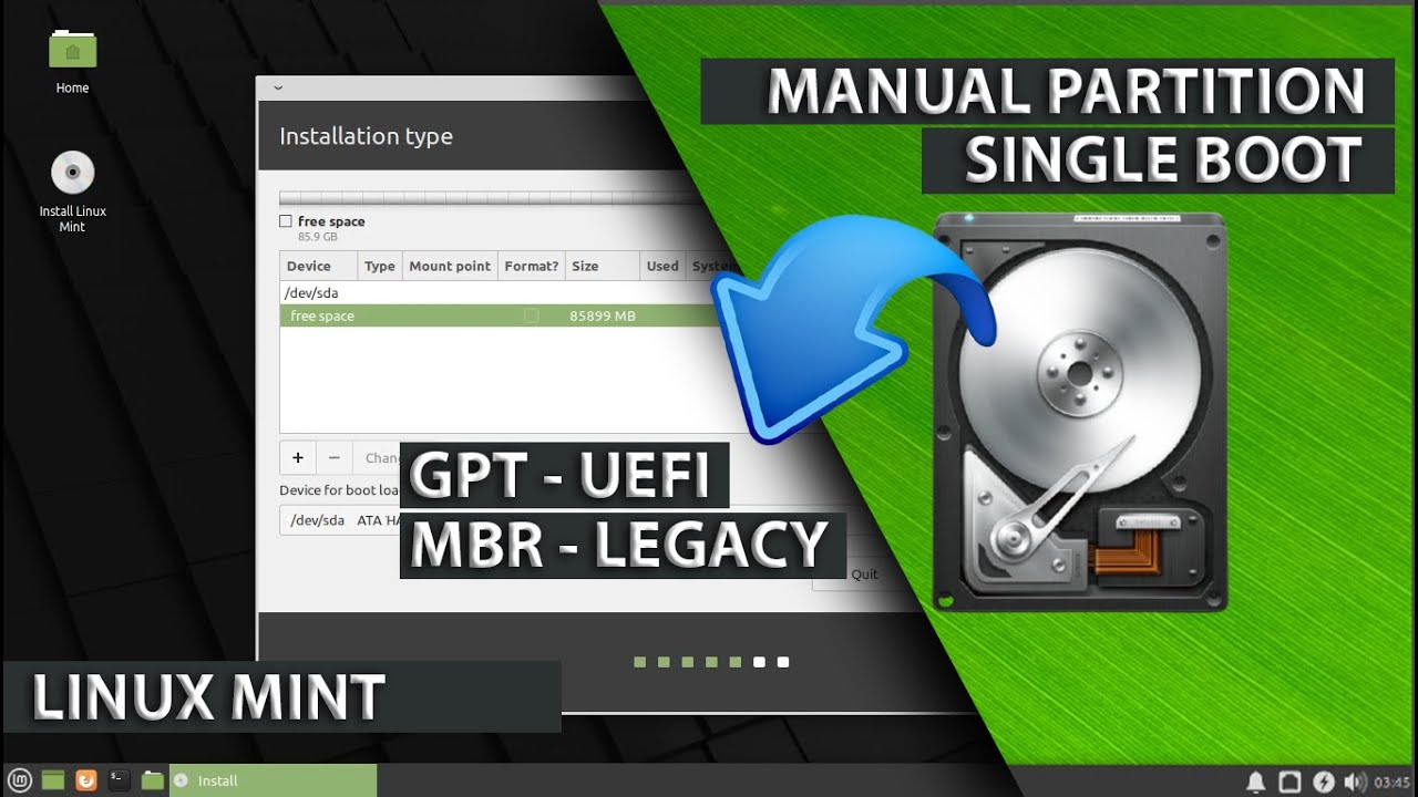 Manual Partition Linux Mint GPT UEFI MBR LEGACY Single Boot Linux manual-partition-linux-mint-gpt-uefi-mbr-legacy-single-boot-linux