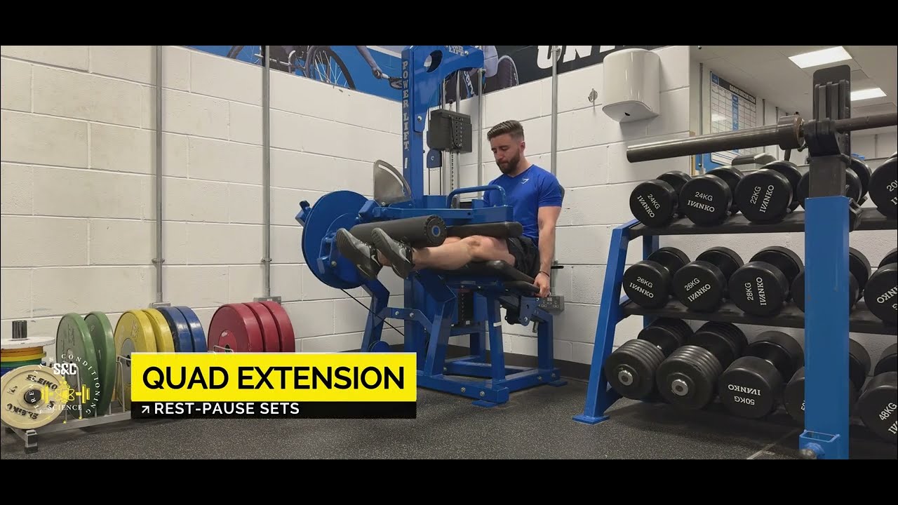 Quad Extension Rest Pause - YouTube