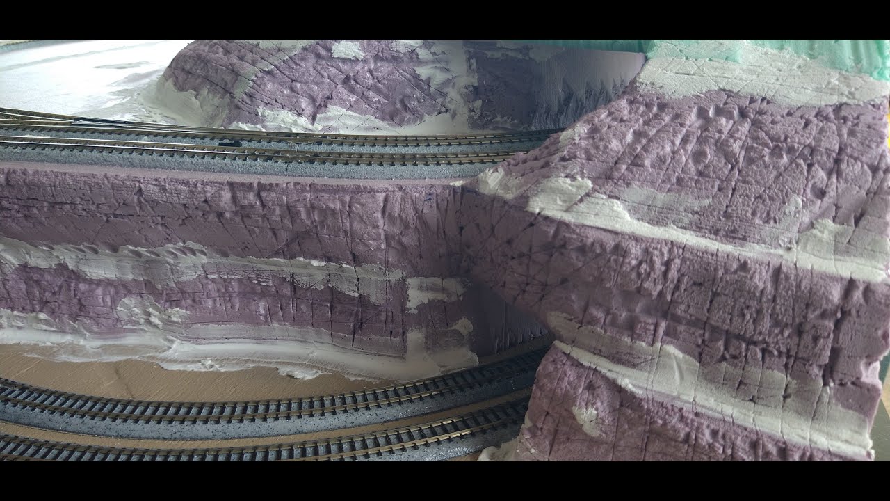 My Train Layout Foam Texture Method - YouTube