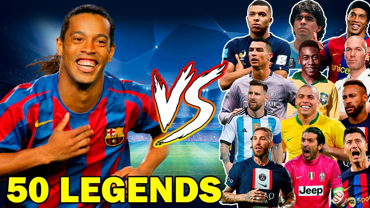 Ronaldinho 🆚 50 LEGENDS 🔥⚽💪 - YouTube
