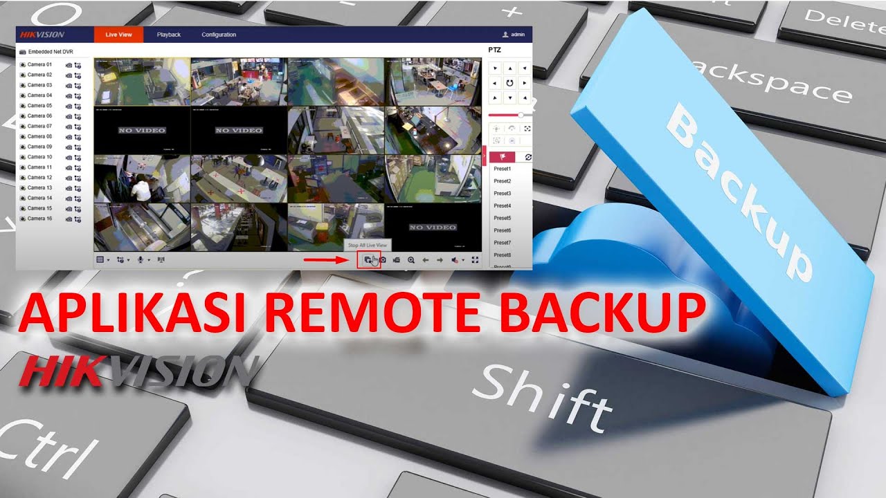 Tutorial backup Cctv Hikvision lewat Jaringan LAN (remote backup) - YouTube
