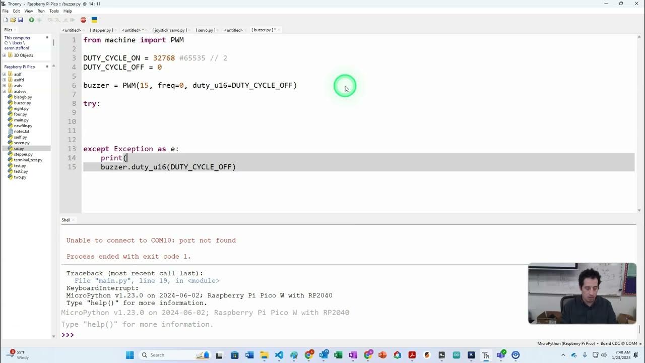 micropython - controlling the buzzer - YouTube
