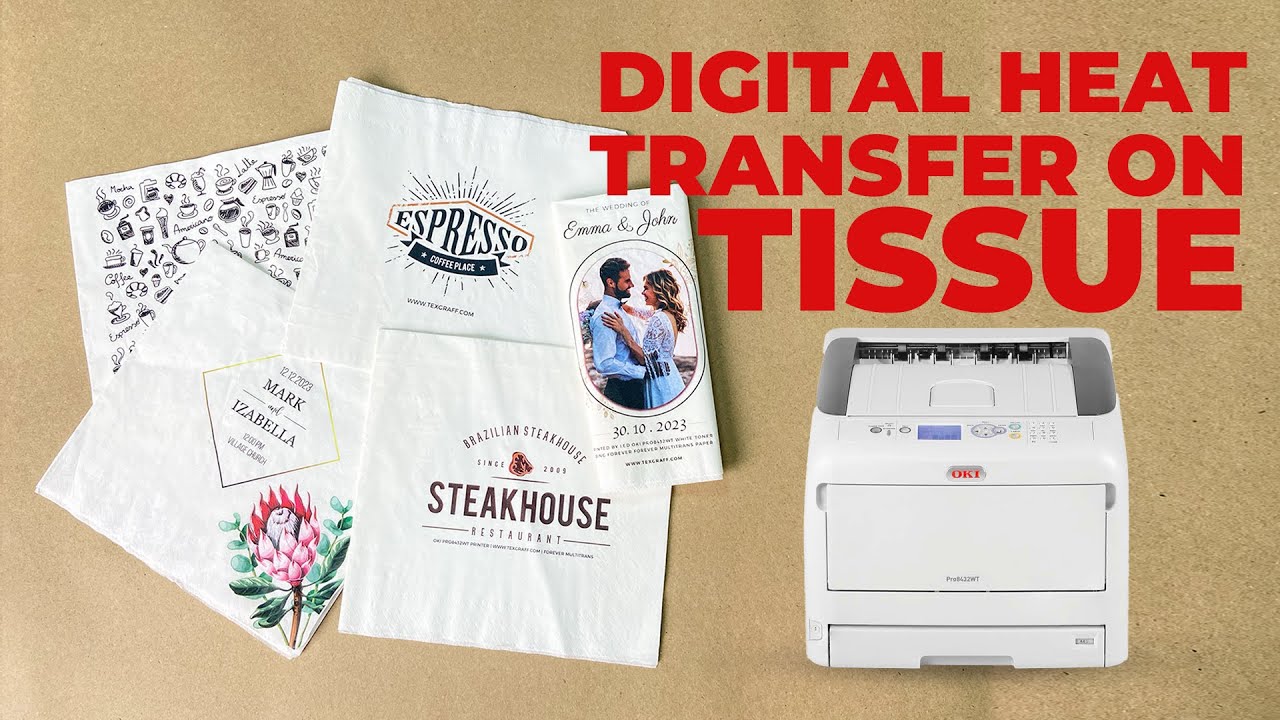 Digital Transfer Printing on Tissue | Napkin - YouTube