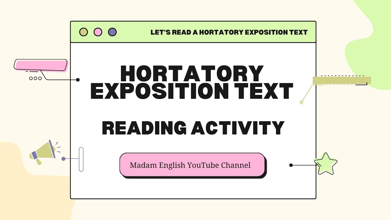 Reading Aloud Hortatory Exposition | Young generation shouldn't give up ...