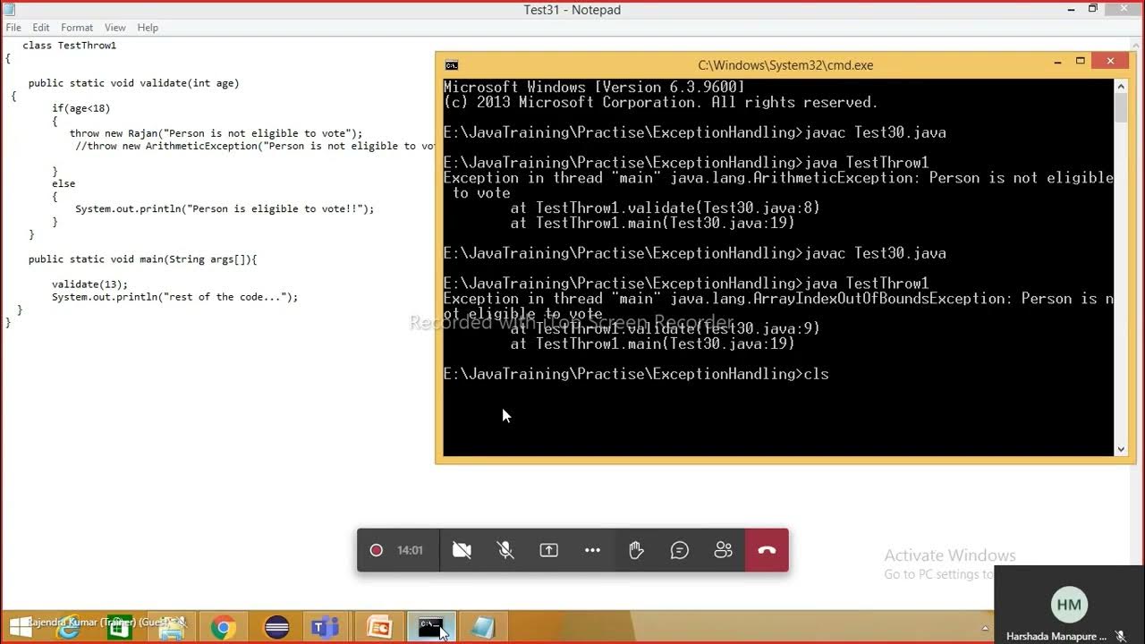 # Exception Handling in java # Multi Threading in java - YouTube
