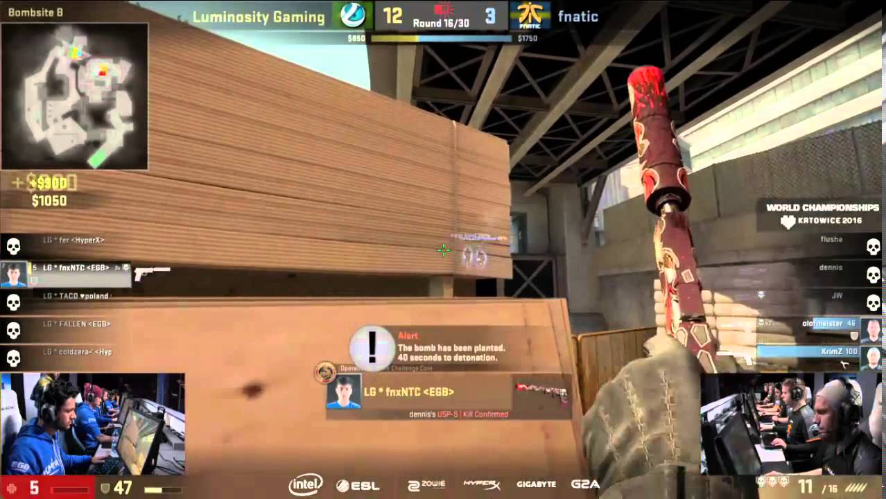 CS:GO - FNX Amazing Pistol ACE vs Fnatic @ IEM Katowice 2016 Final ...
