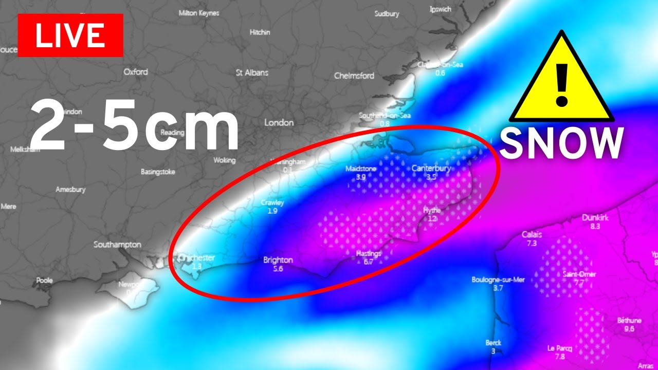 London Area Weather & Radar | Yellow Snow Warning | LIVE - YouTube