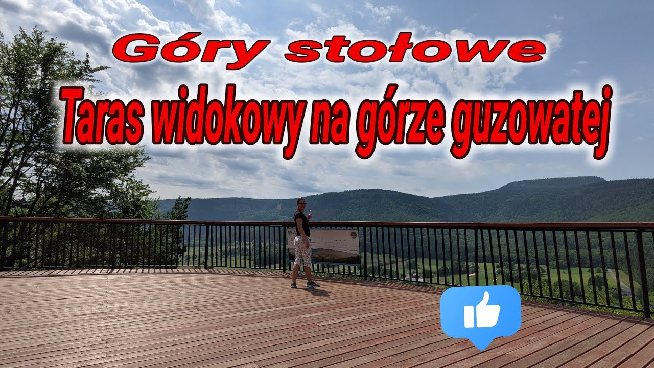 Zalew Radkowski i Taras widokowy na Górze Guzowatej w Radkowie. Piękne ...
