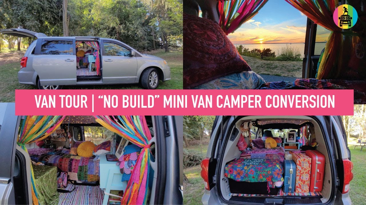 VAN TOUR | Updated No Build Dodge Grand Caravan Minivan Camper ...