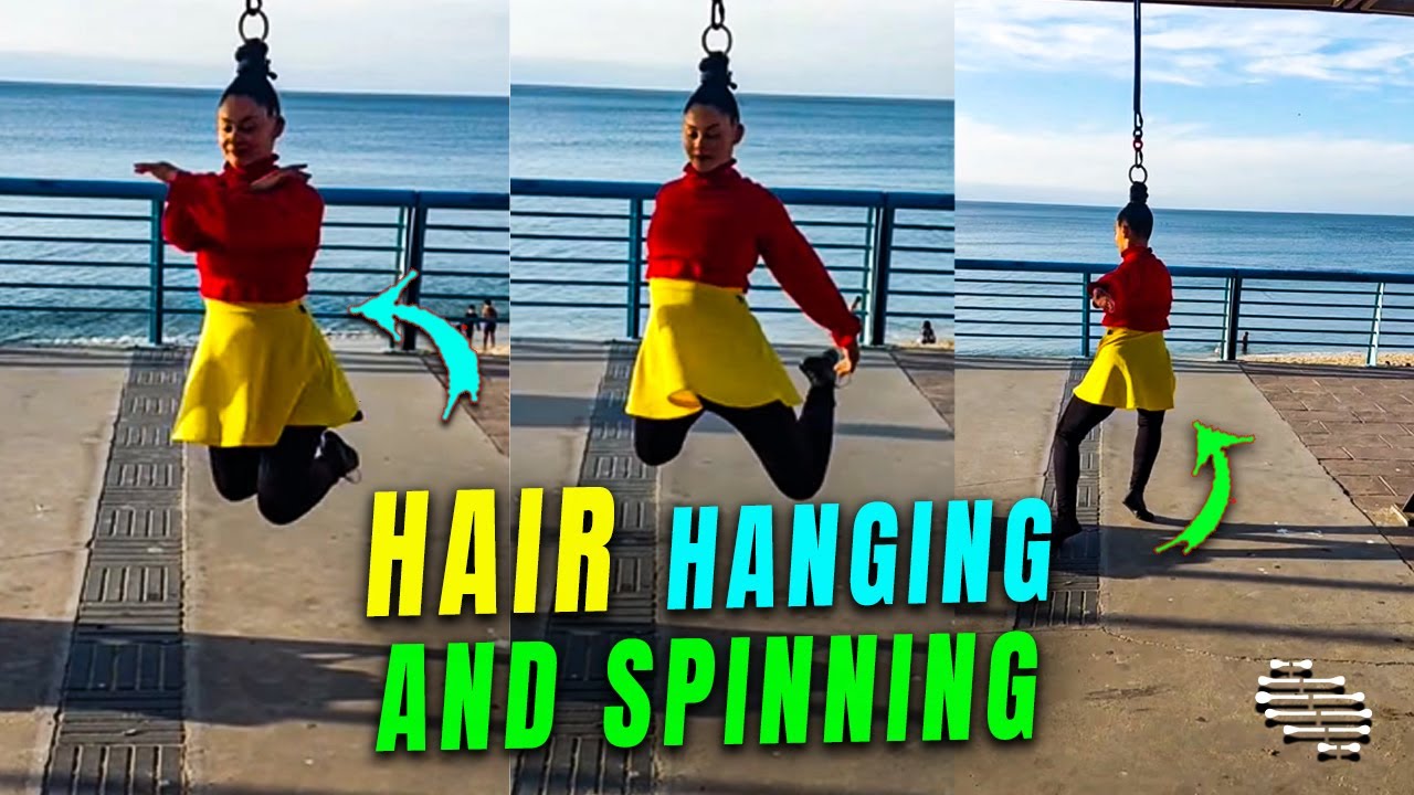 Girl Hanging from Her Hair and Spinning - YouTube