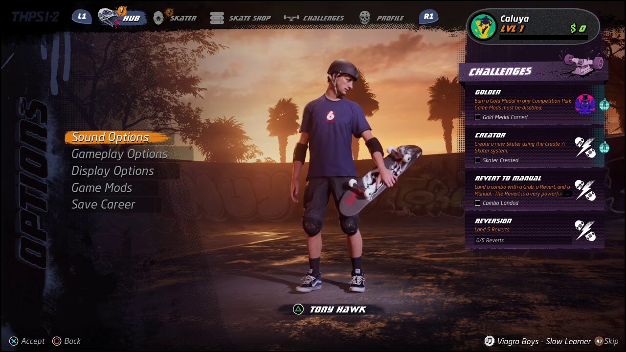 How Tony Hawk's Pro Skater Remake menu music should have sounded. - YouTube