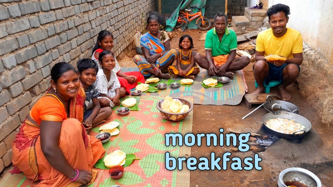 Morning Breakfast My Full Family,Village Life In Beautiful, - YouTube