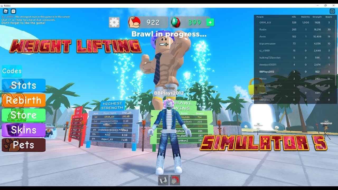 Roblox weight lifting simulator 5! - YouTube