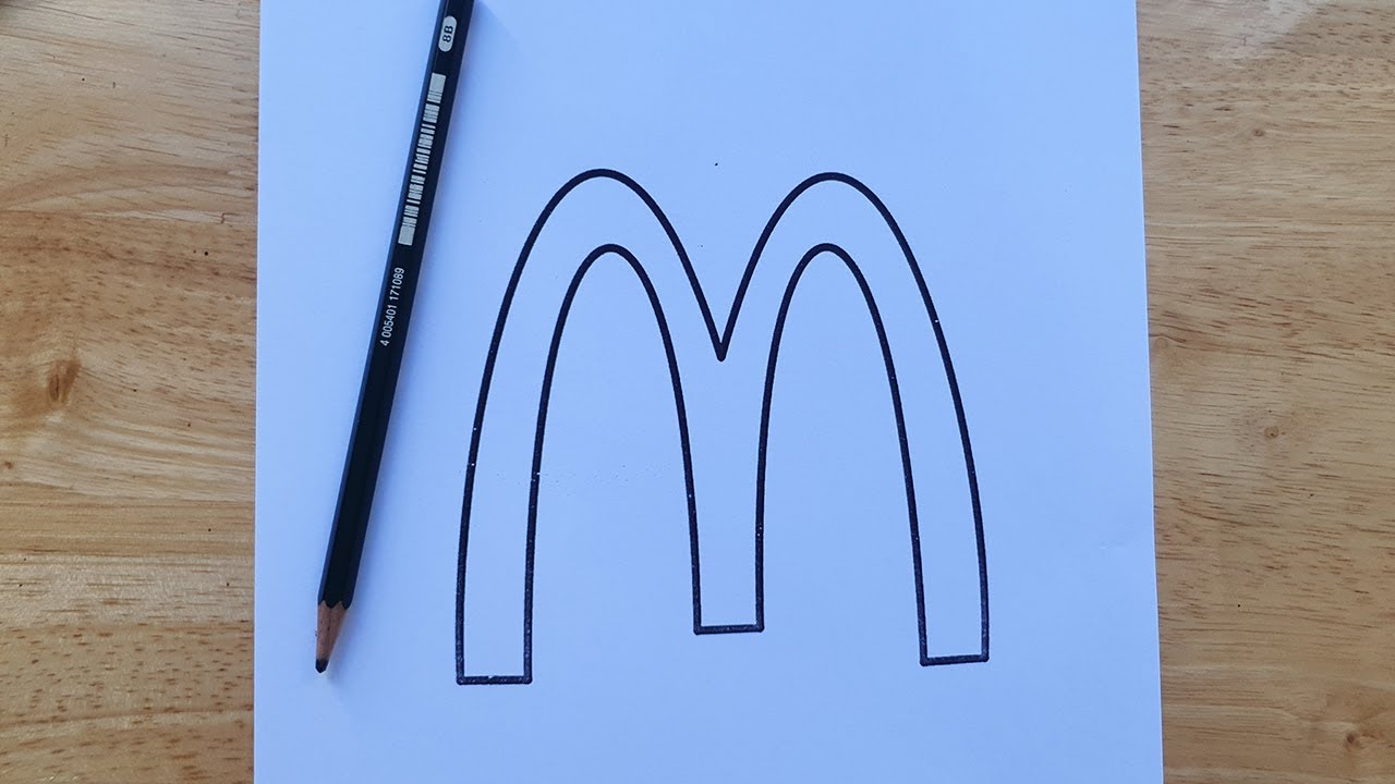 HOW TO DRAW MCDONALD LOGO - YouTube