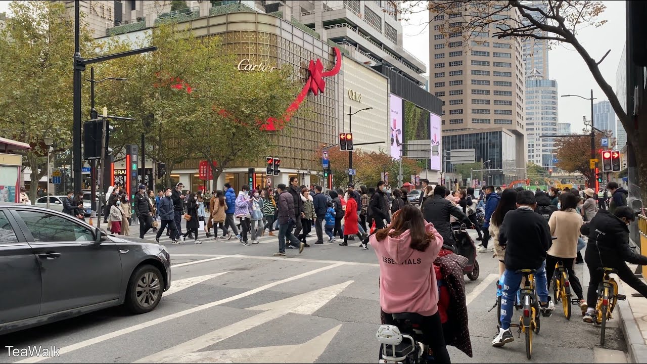 Shanghai City Tour 4K ｜TX Youth Center｜Huaihai Middle Road｜Changle Road ...