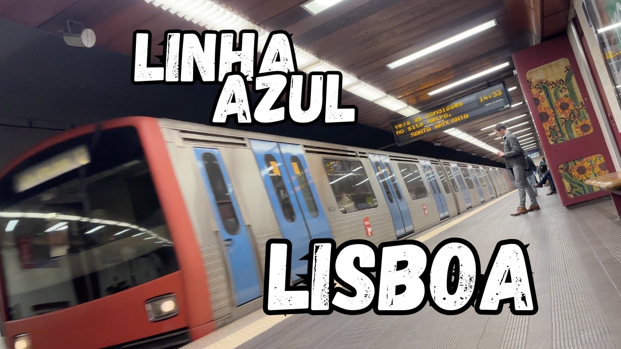 LINHA AZUL de Metro LISBOA 🇵🇹 Passeio 4K Inesquecível da REBOLEIRA à ...