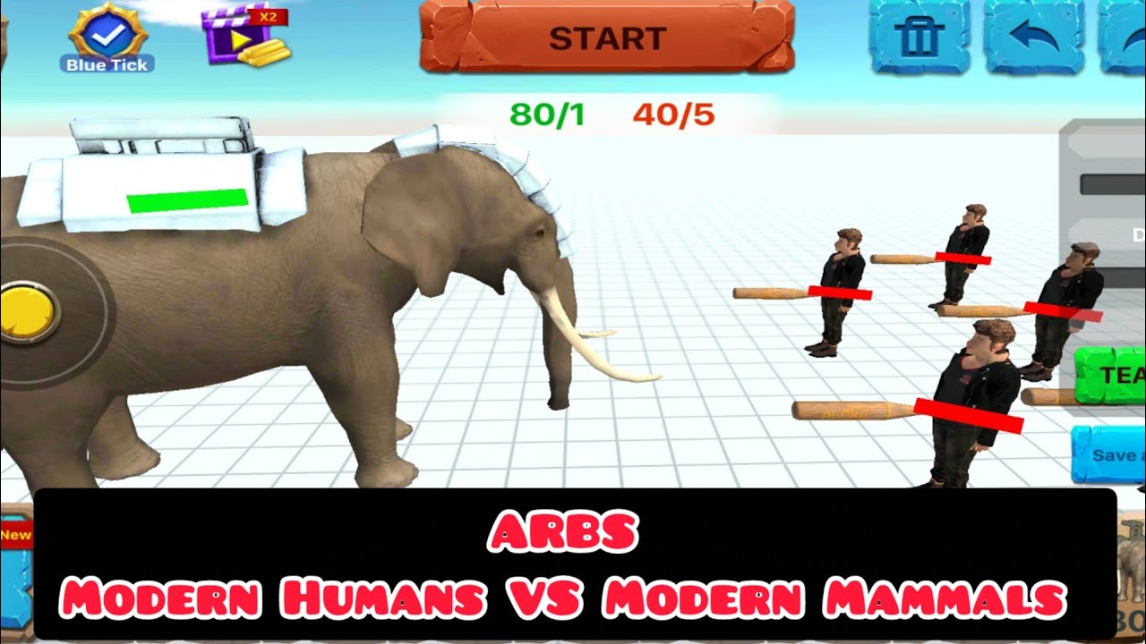 ARBS Modern Humans VS Modern Mammals | Animal Revolt Battle Simulator ...