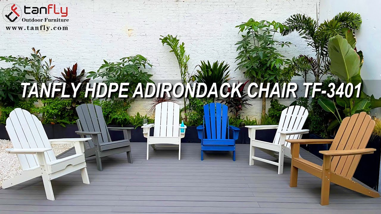 TANFLY HDPE ADIRONDACK CHAIR TF-3401 - YouTube