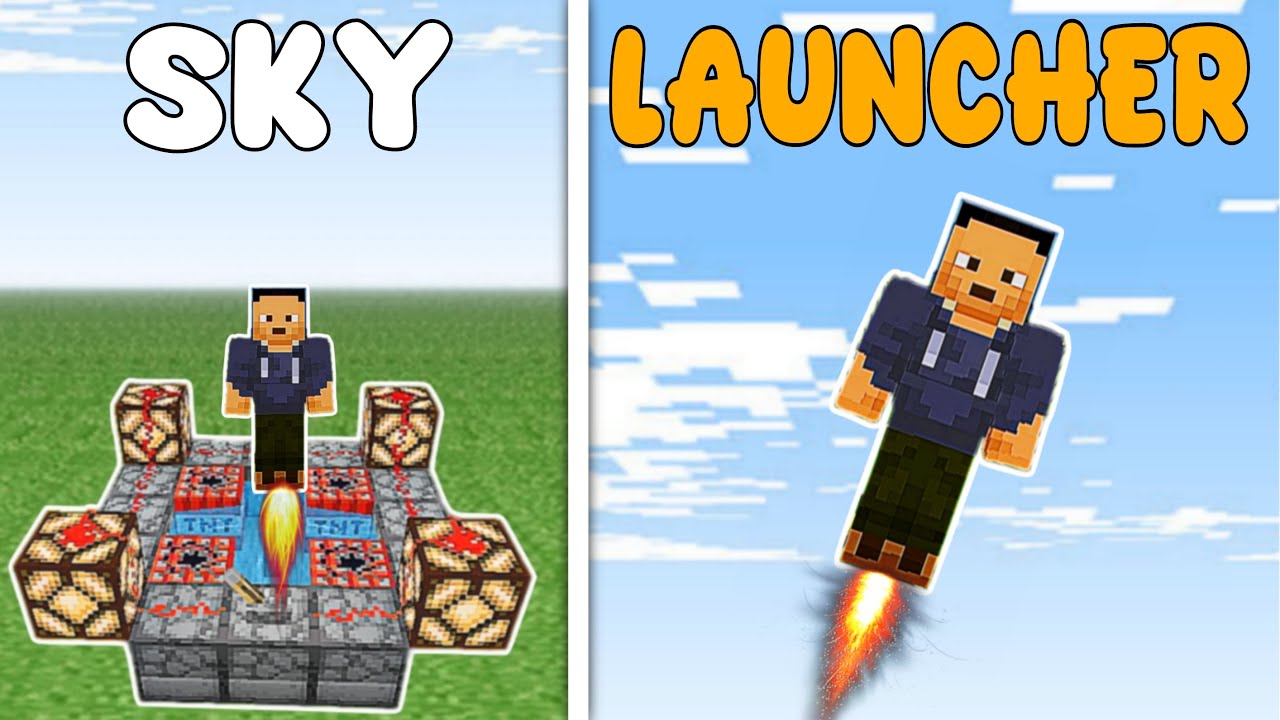 Build this Cool High Sky Launcher In Minecraft - YouTube