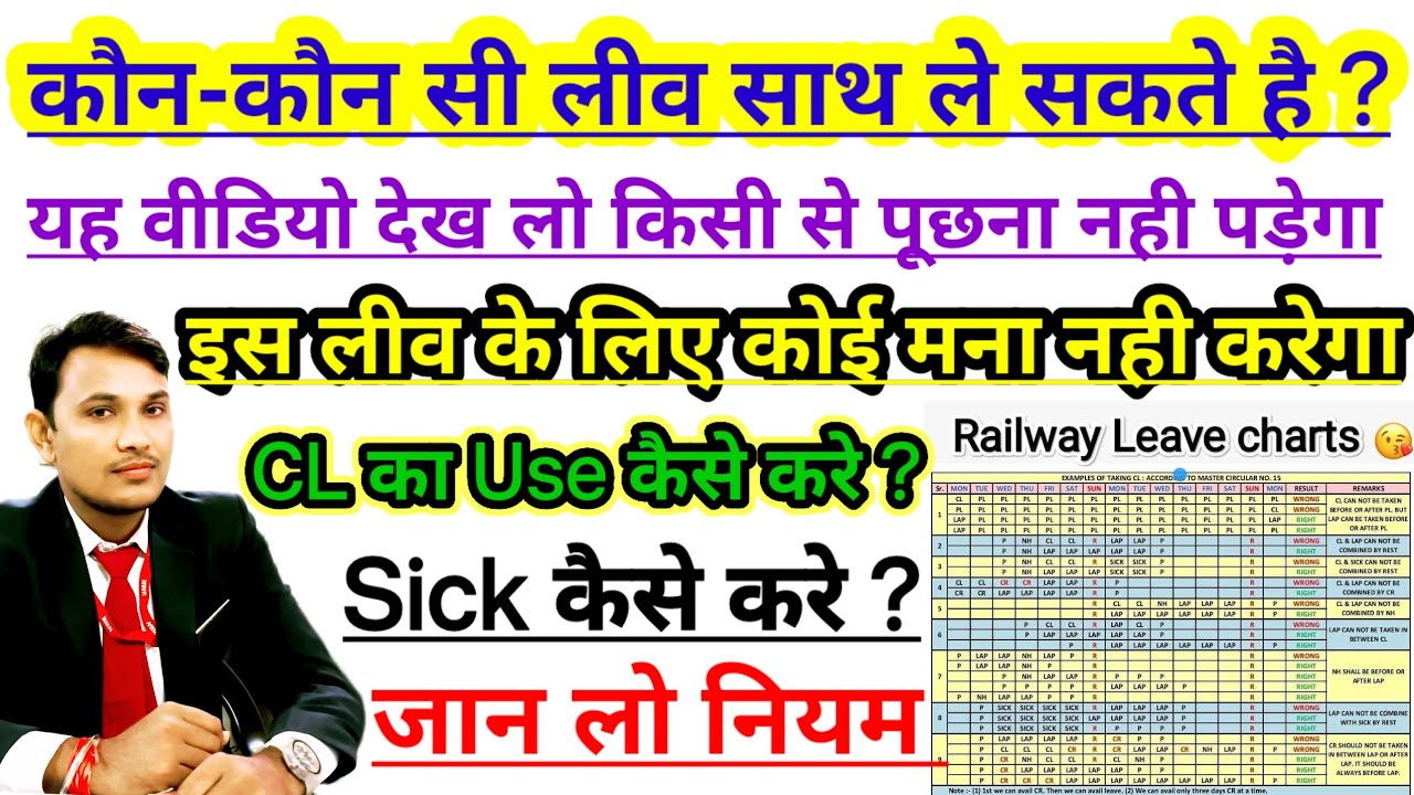 Railway Leave Rule | Can LAP & CL Combind With Rest | CL को बचा बचा कर ...
