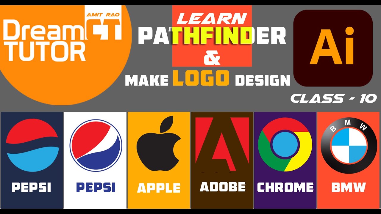 Illustrator Class - 10 , Pathfinder "Logo Design" - YouTube