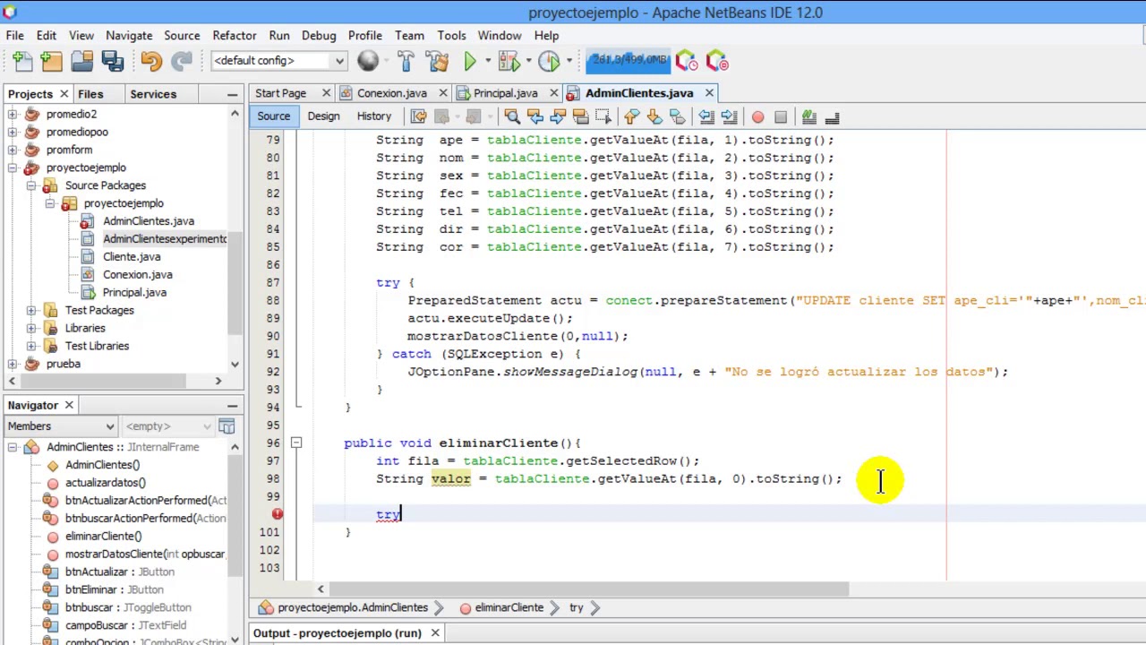 45. Eliminar registro seleccionado desde una Jtable suprimiéndose en la ...