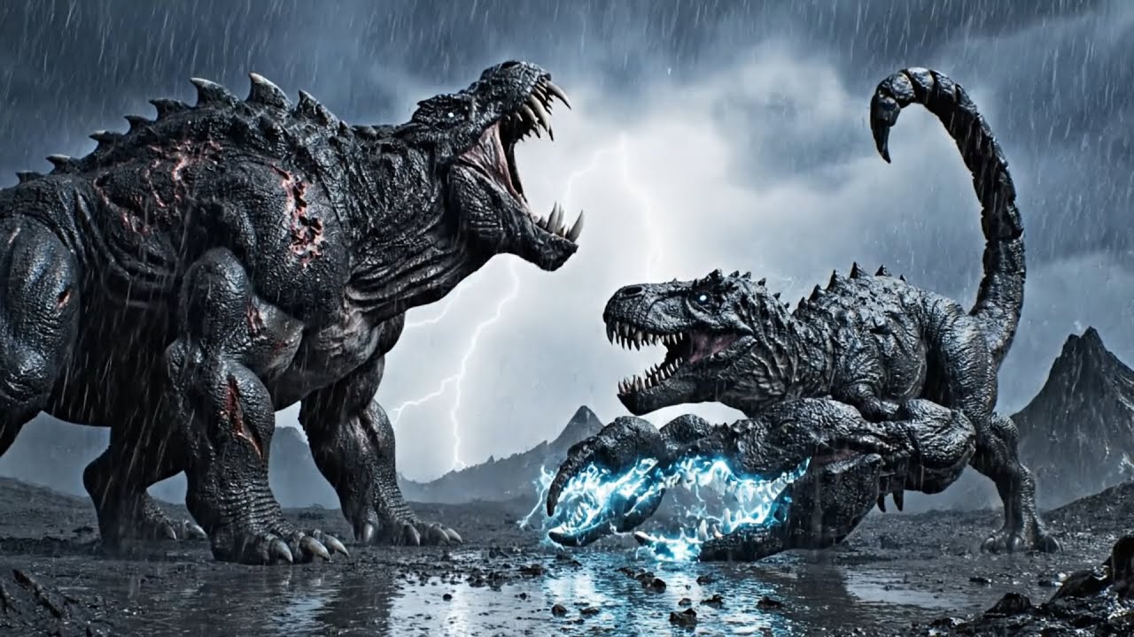 Colossal Scorpion vs. Obsidian Rex: Ultimate Prehistoric Battle - YouTube