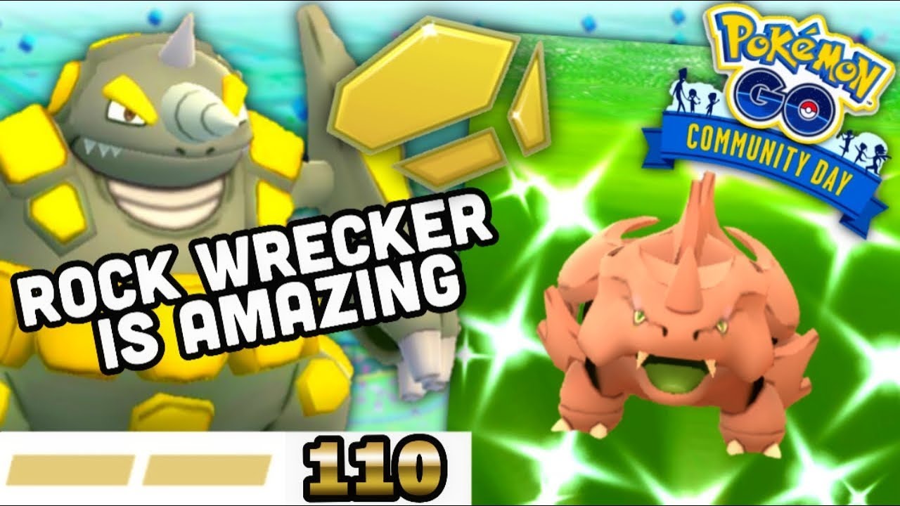 Community Day Rock Wrecker stats for Rhyperior in Pokemon GO | Shiny ...