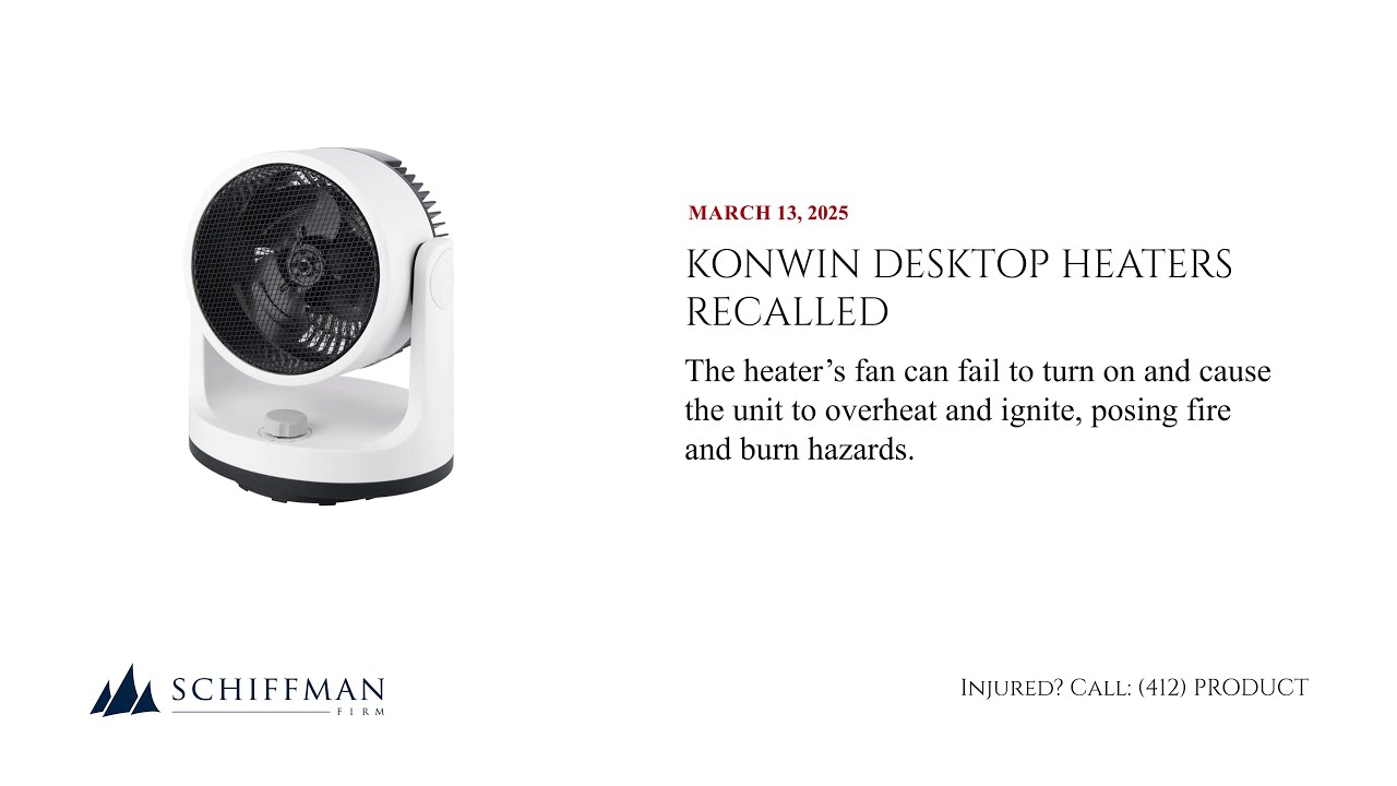 Meijer Recalls Konwin Desktop Heaters - YouTube