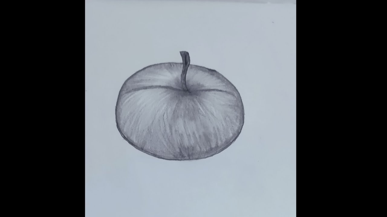 How To Draw A Apple An Easy Way | Draw Apple 🍏 Sketch For Beginners ...