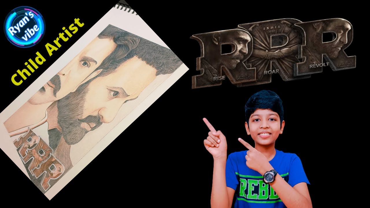 RRR | Drawing | Jr. NTR | Ram Charan | S.S.RajaMouli | Ryan's Vibe ...