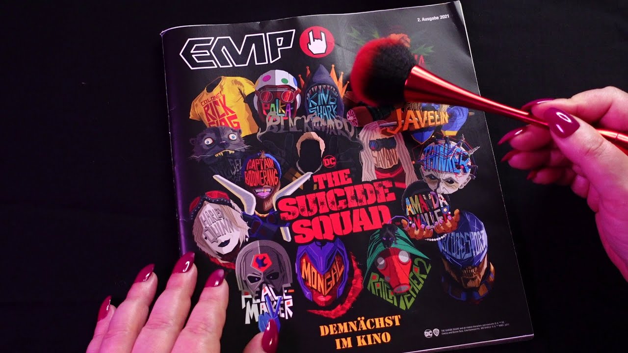 ASMR 📖 EMP Magazine Page Turning and Whispering for Sleep 📖 German ...