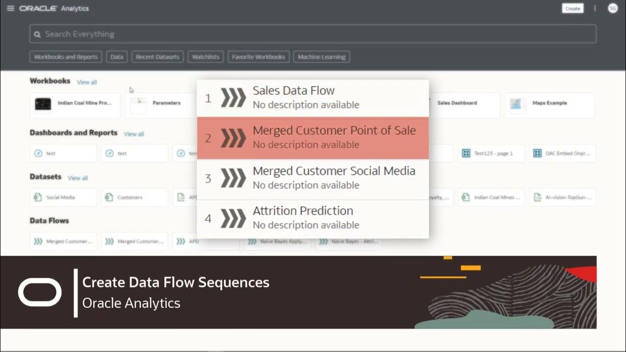 Create Data Flow Sequences in Oracle Analytics - YouTube