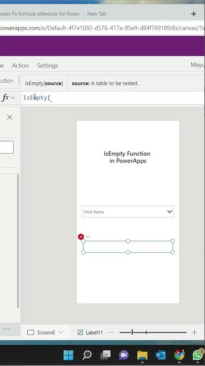 IsEmpty Function in PowerApps #shorts 69 - YouTube