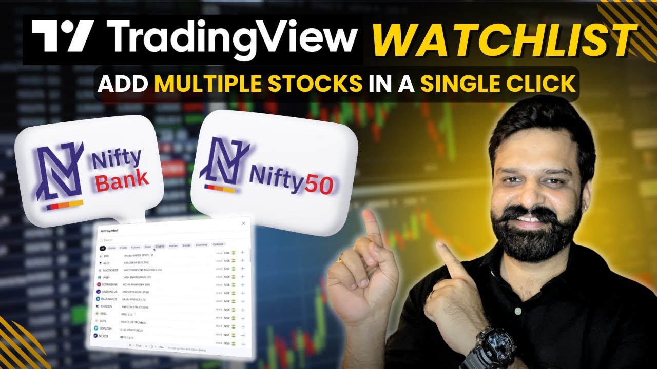 TradingView Watchlist | Add multiple stocks in a single click | Battle of Stocks - YouTube
