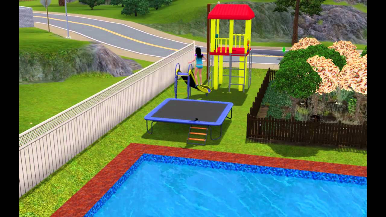 The Sims 3 doing flips on trampoline - YouTube