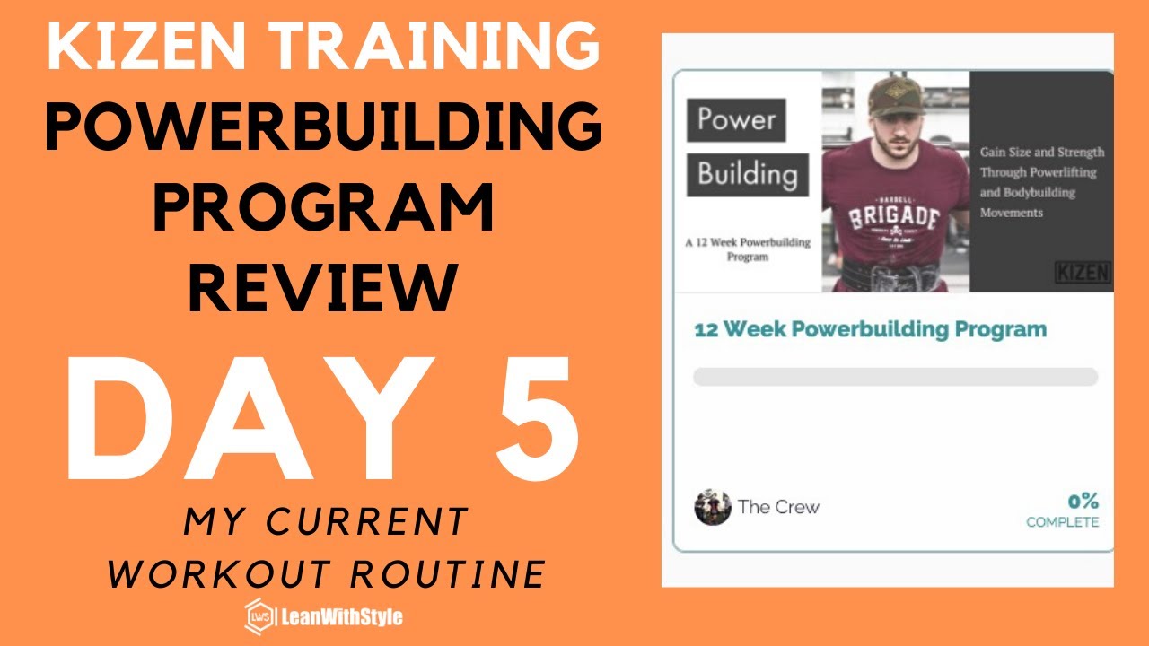 Kizen Powerbuilding Program Review (Day 5) - YouTube