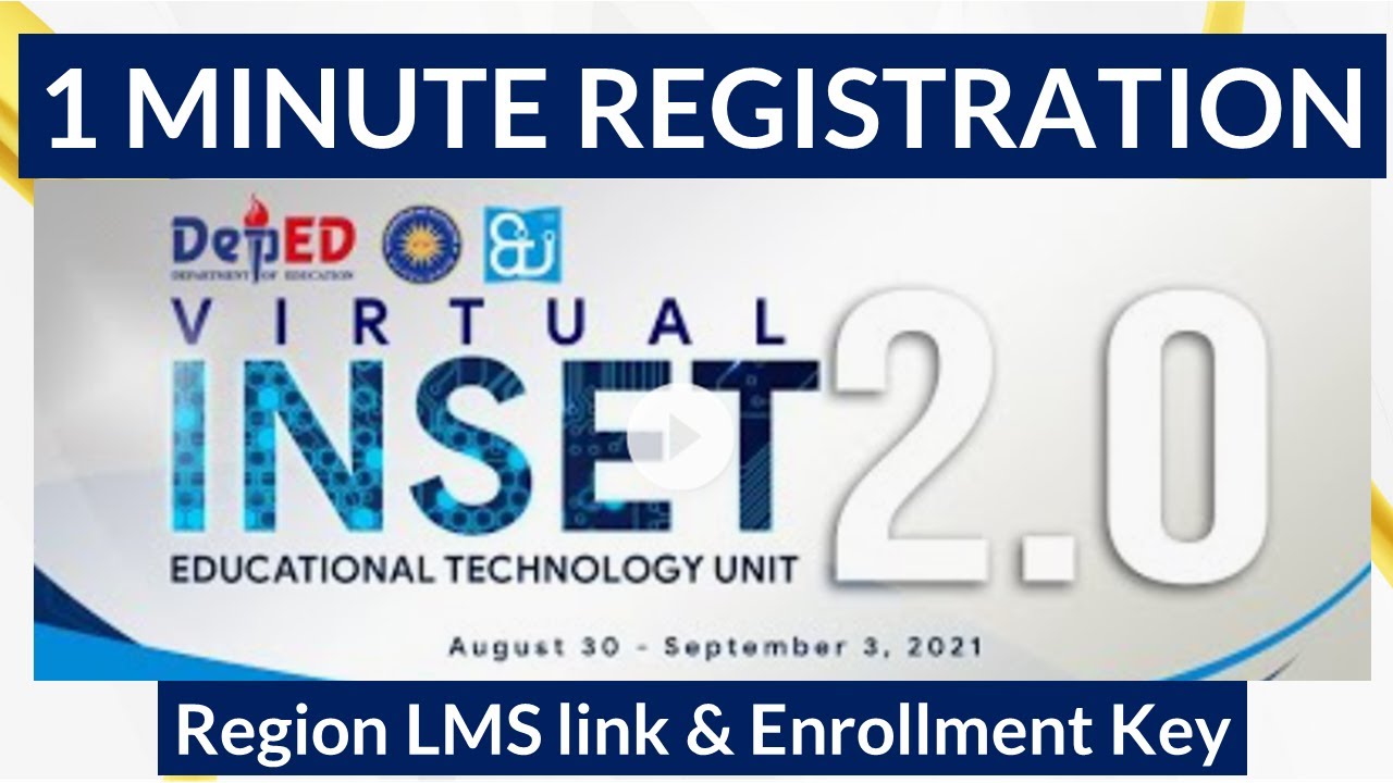 DEPED VIRTUAL INSET 2.0: EASY 1 MINUTE REGISTRATION - YouTube
